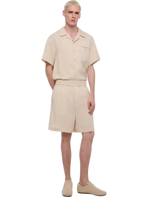 Helmut Lang Relaxed Tencel Twill Shorts - Ivory