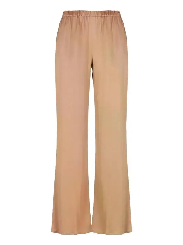 Antonelli Firenze Elasticated-waist Silk-blended Trousers - Brown