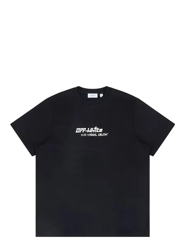 Off-White Cryst Croco Slim Fit Tee Shirt - Black