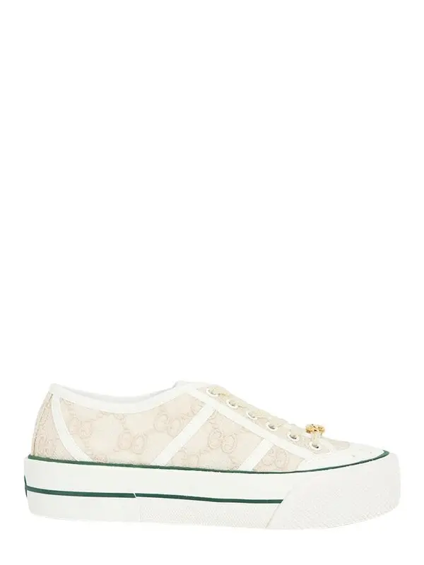 Gucci Lace Up Sneakers - Ivory