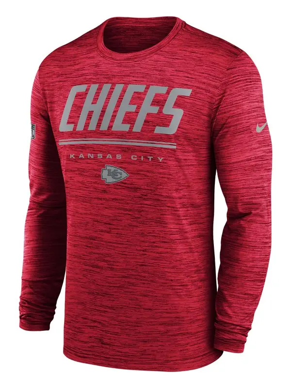 Nike Kansas City Chiefs Sideline Team Issue Velocity Dri-fit Nfl Long-sleeve T-shirt - Red
