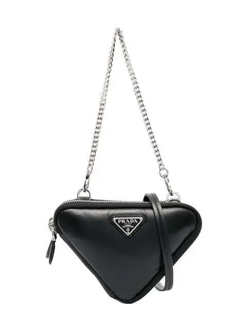 Prada Nappa Triangle Mini Bag - Black