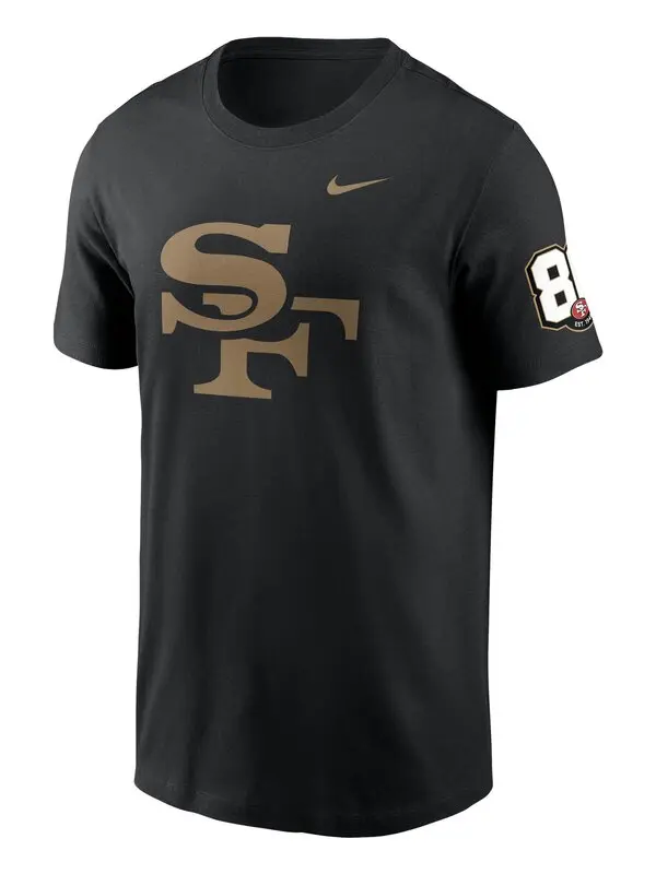 Nike San Francisco 49ers 80th Anniversary Third Down Stop Nfl T-shirt - Black