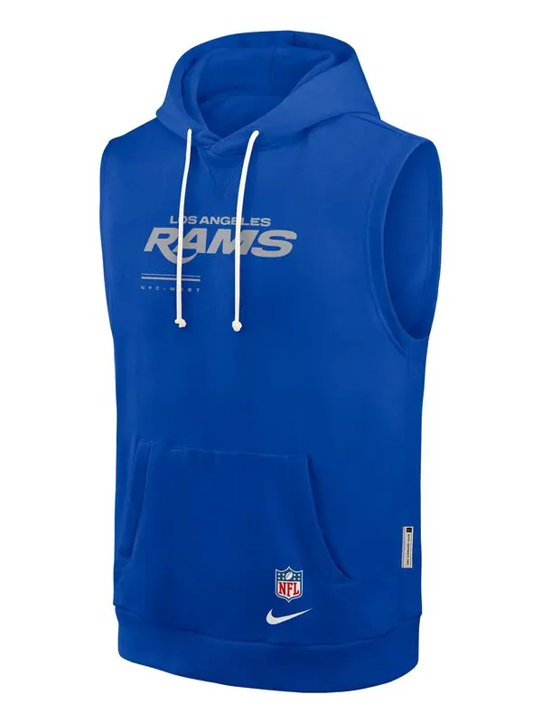 Nike Los Angeles Rams Sideline Sleeveless Pullover Hoodie - Blue