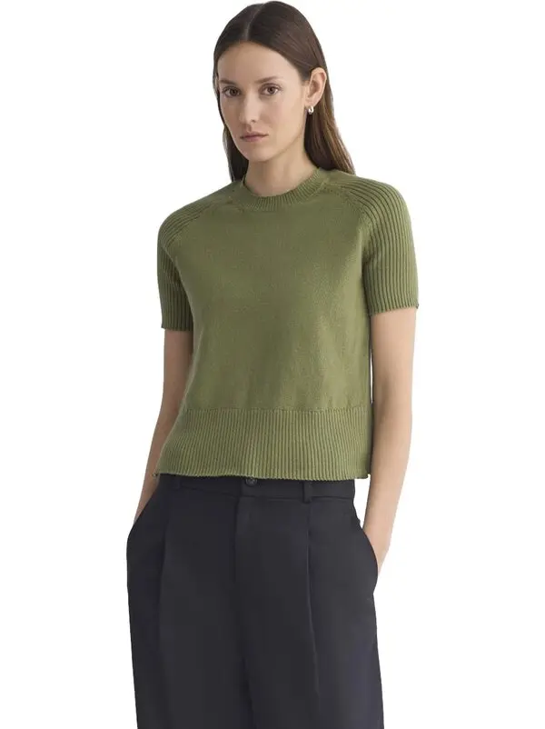 Everlane Short-sleeve Crew Neck Top - Mayfly