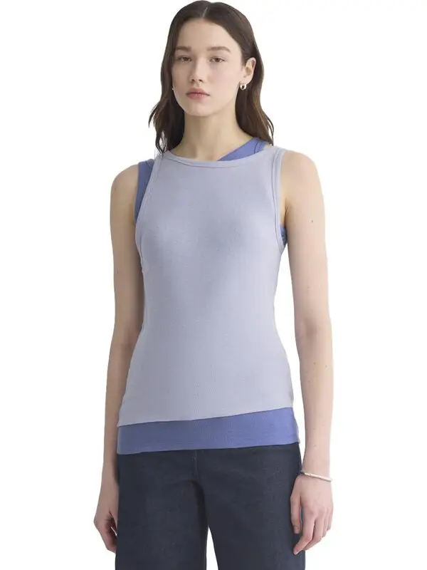 Everlane Layered Tank Top - Aleutian/velvet Morning