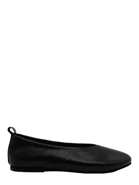 AMIE RAFA Erika Leather Ballet Flats - Black