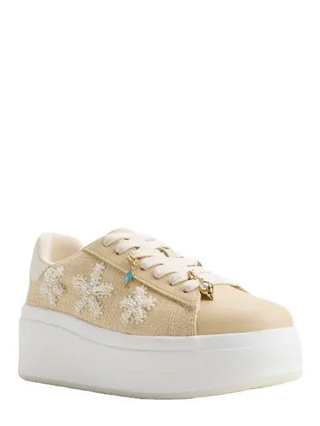 Aldo Solair Platform Wedge Sneakers - Natural