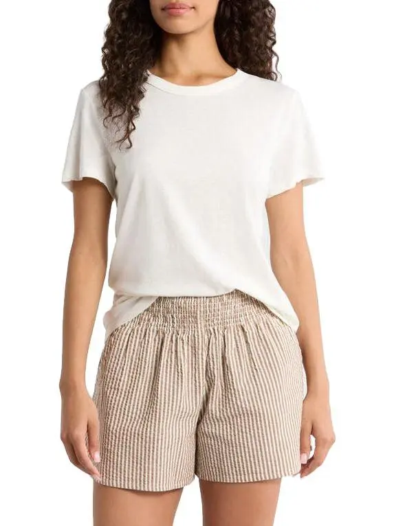 Marine Layer Hemp & Cotton Crewneck T-shirt - Antique White