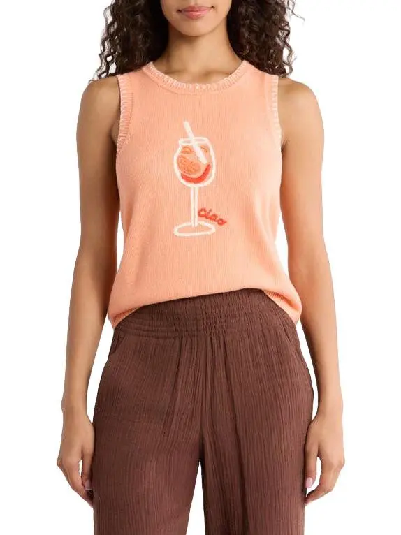 Marine Layer Marisol Cotton Sweater Vest - Aperol