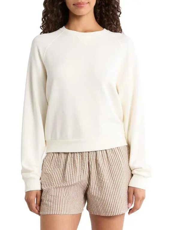 Marine Layer Cloud 9 French Terry Sweatshirt - Antique White