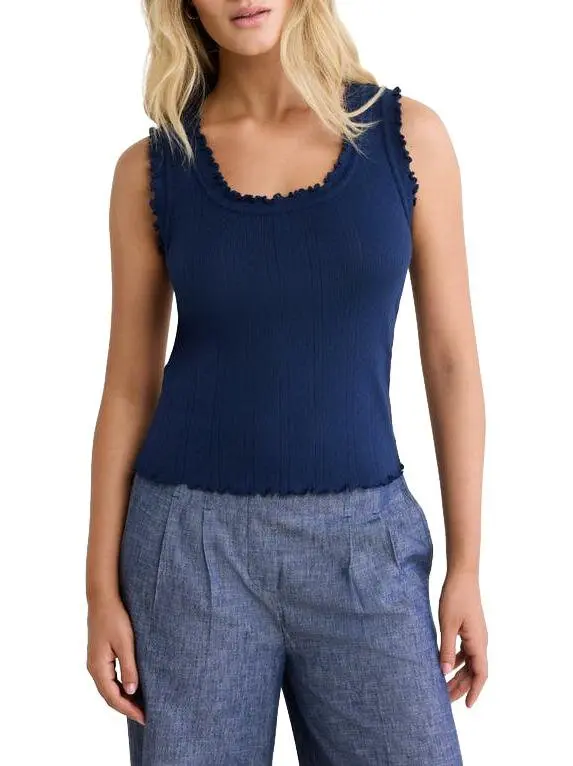 NZ BY NIC AND ZOE Ella Rib Pointelle Tank - Ink