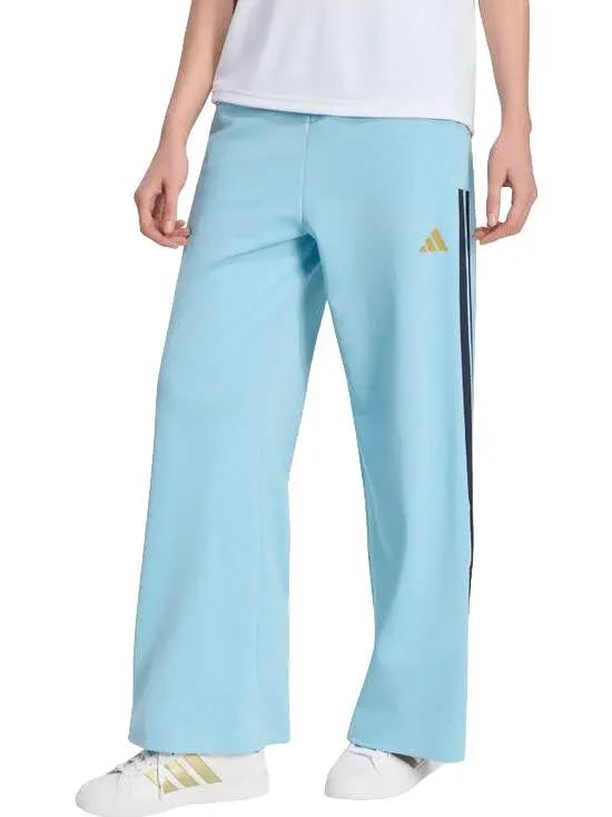 ADIDAS ORIGINALS House Of Tiro Wide Leg Track Pants - Icey Blue/beige/navy