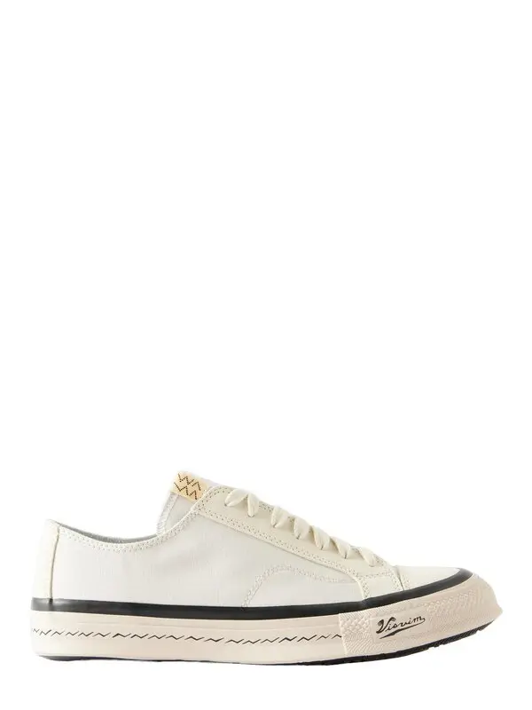 Visvim Nolan Suede-trimmed Canvas Sneakers - Neutrals