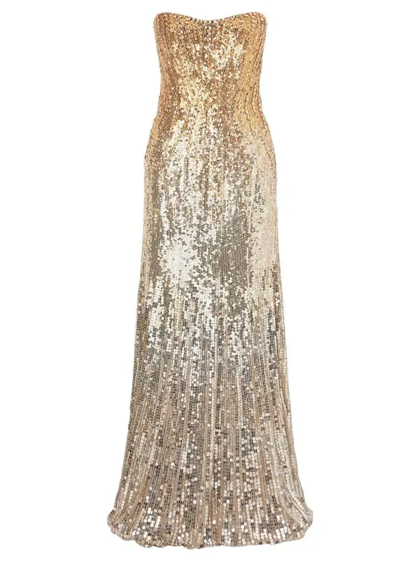 Jenny Packham Lior Embellished Gown - Silver