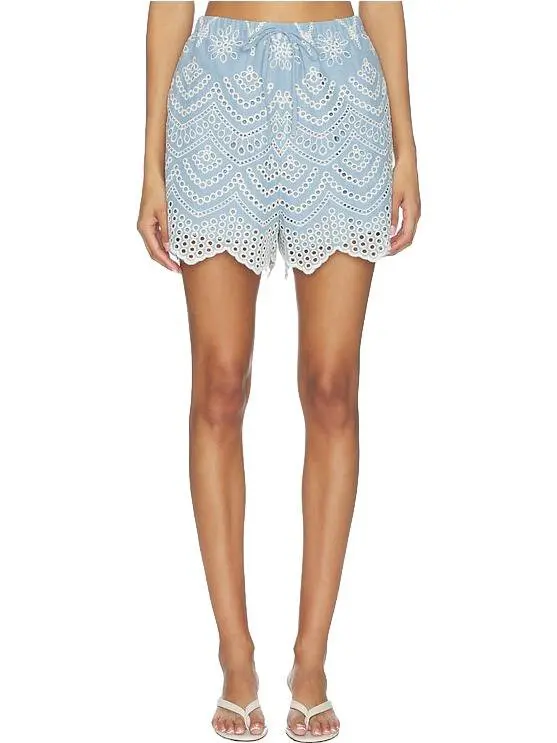 Misa Elias Short - Periwinkle Scallop