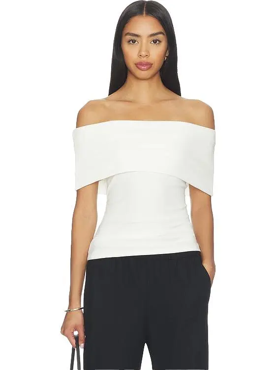 Paige Rosarita Off-the-shoulder Knit Top - Ivory