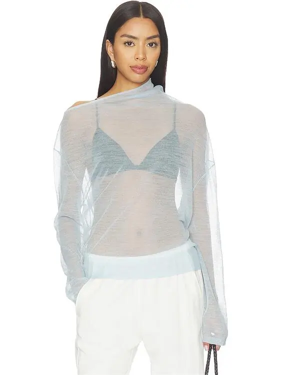 BELLE ANNA Reve Long Sleeve Sweater - Powder Blue
