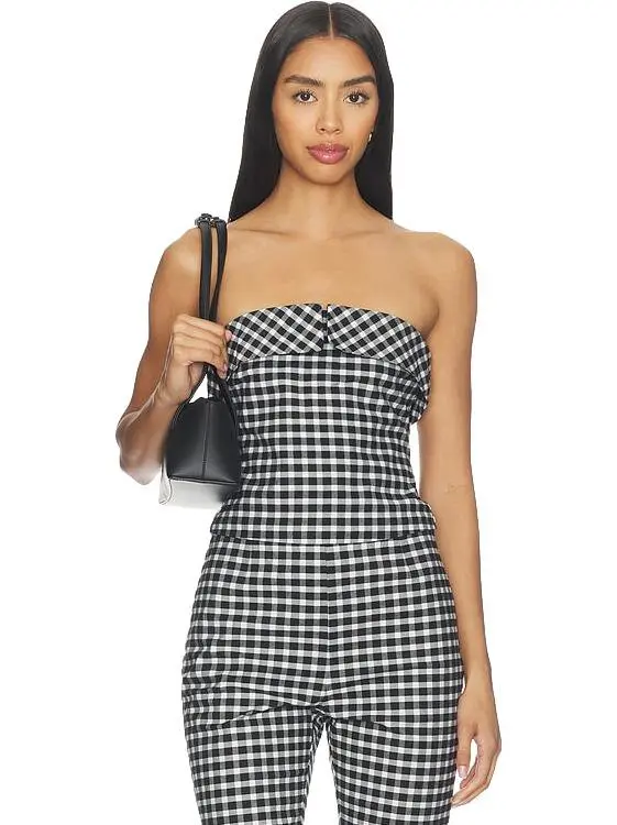 Posse Chiara Strapless Top - Black & White