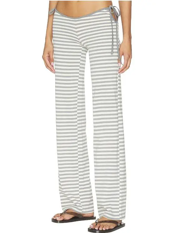 Lioness Bloom Tie Pant - Ash Stripe