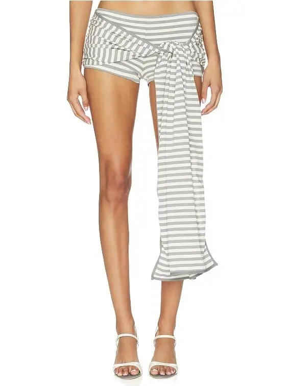 Lioness Bloom Skort - Ash Stripe