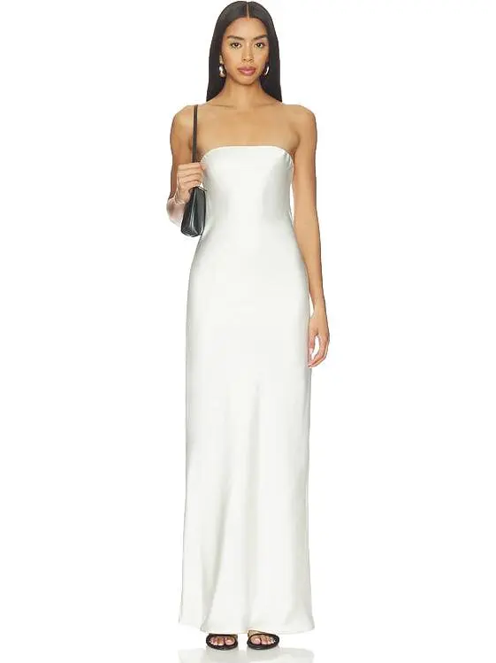 Norma Kamali Strapless Gown - Porcelain