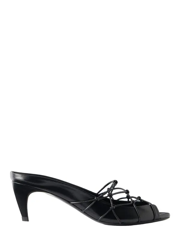 JUDE Knotty Leather Sandals - Black