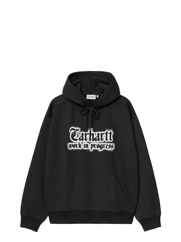 Carhartt Work In Progress World Tour Drawstring Logo Hoodie - Black