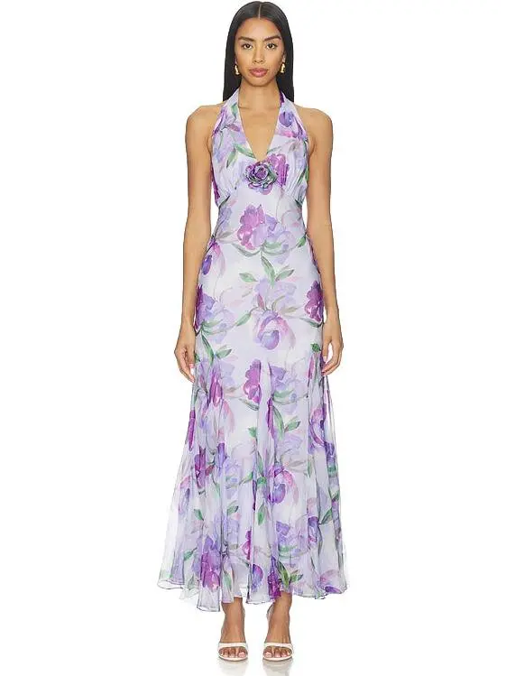 Astr The Label Yasmeen Dress - Purple Floral