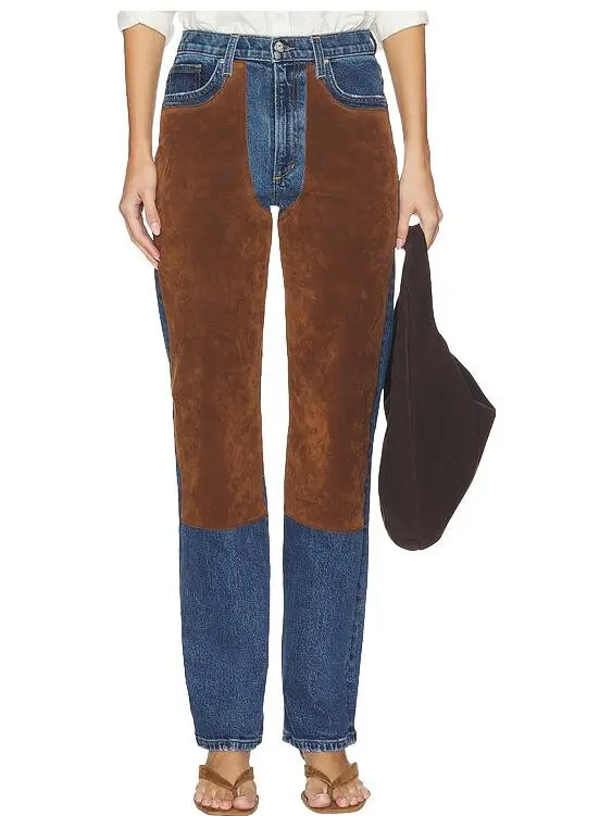 Joe's Jeans X Weworewhat The Jami Chap Jean - Saddle