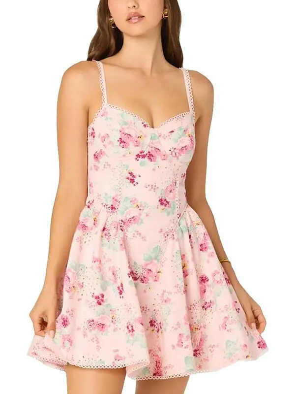 Astr The Label Floral Mini Dress - Pink Floral