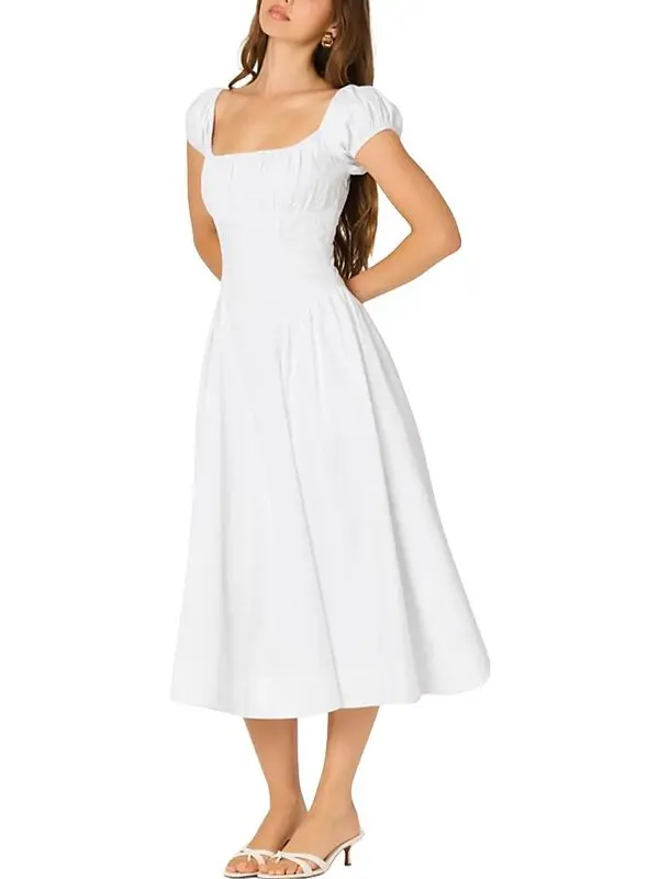 Astr The Label Adilene Midi Dress - White