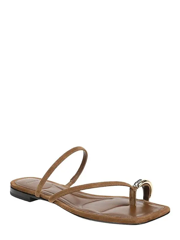 Vince Polli Toe Ring Suede Sandals - Elmwood