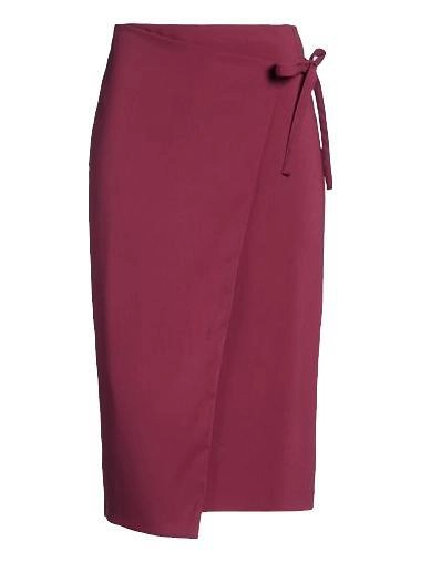 Patrizia Pepe Midi Wrap Skirt - Plum