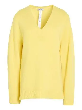 Liu Jo Knitted V-neck Sweater - Yellow