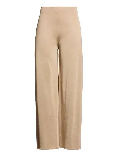 Liviana Conti Wide Leg Knit Pants - Beige