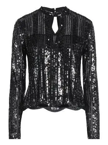TWINSET Sequined Tulle Top - Black