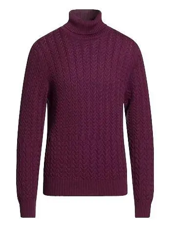 ZANONE Virgin Wool Cable-knit Turtleneck - Purple