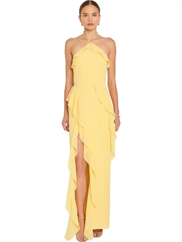 Amanda Uprichard Alessandra Maxi Gown - Daffodil