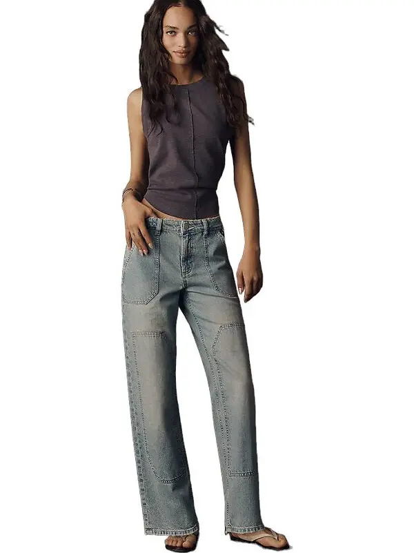 SEVENTY + MOCHI Stevie Mid-rise Relaxed Straight-leg Jeans - Light Denim