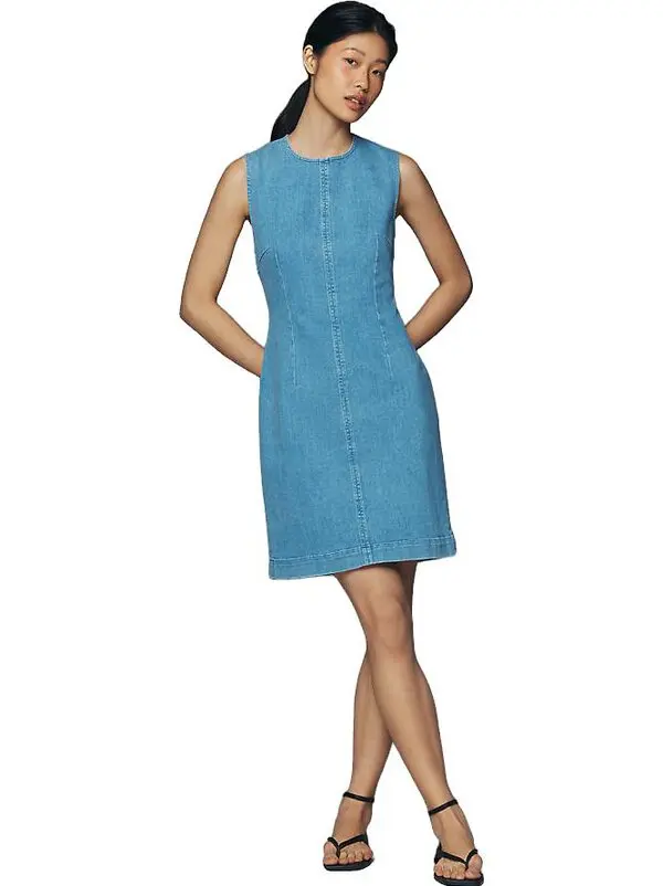 DL1961 Esme Instasculpt Denim Mini Dress - Medium Denim