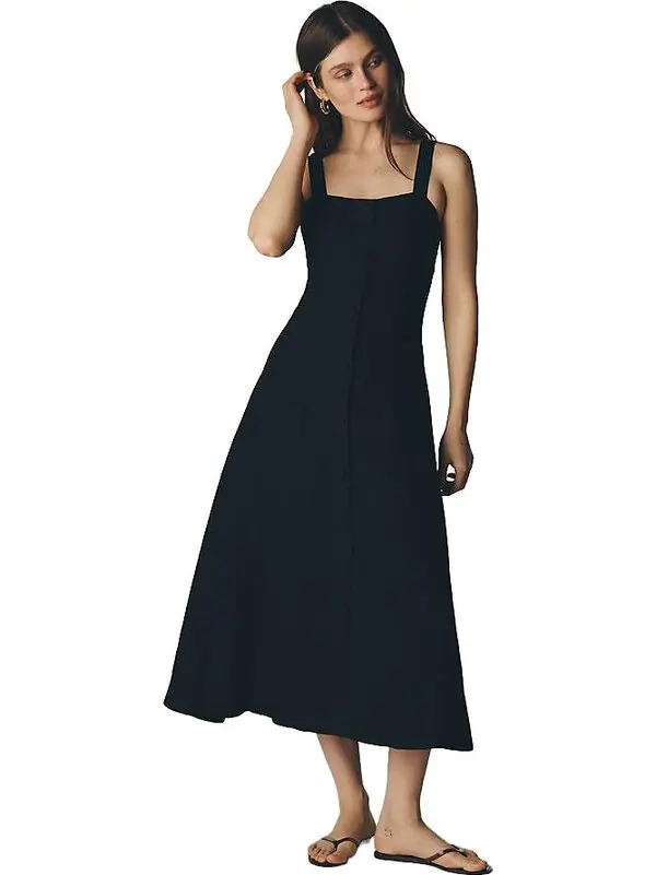 DL1961 Danika Linen Midi Dress - Black