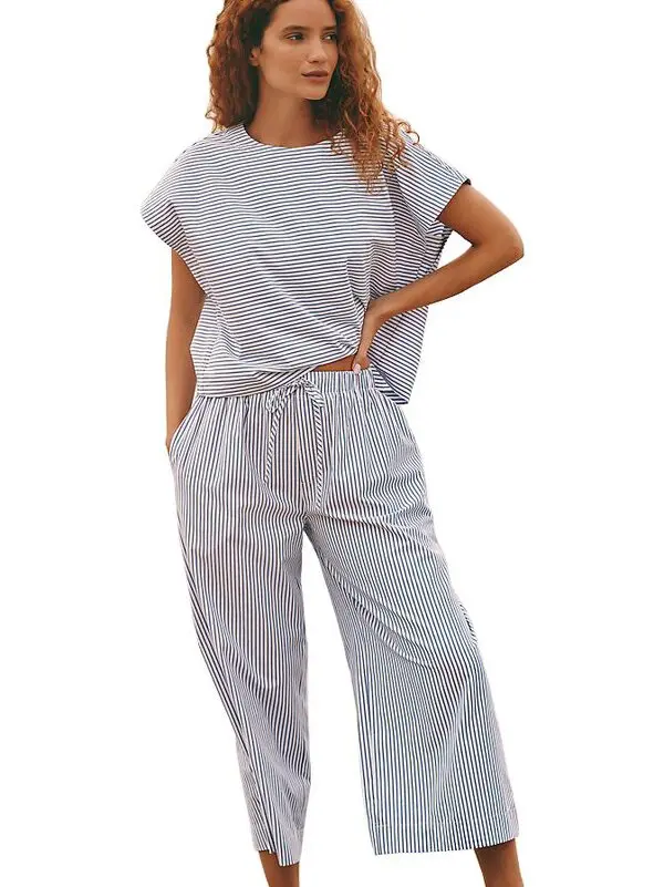 SNDYS Maya Stripe Pants - Blue Stripe