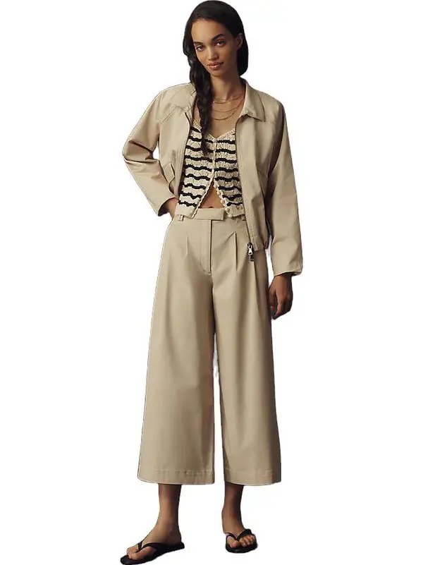 Joe's Jeans Pleated Culottes - Beige