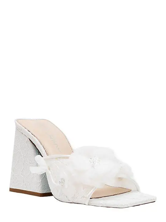 Betsey Johnson Heath Mule Heels - Ivory