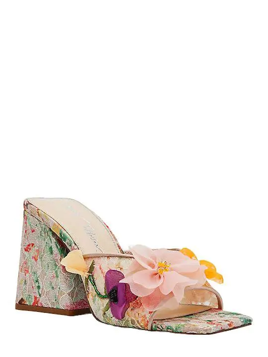 Betsey Johnson Heath Mule Heels - Multi Floral