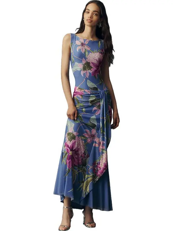 Bhldn Draped Floral Maxi Dress - Tropical Paradise