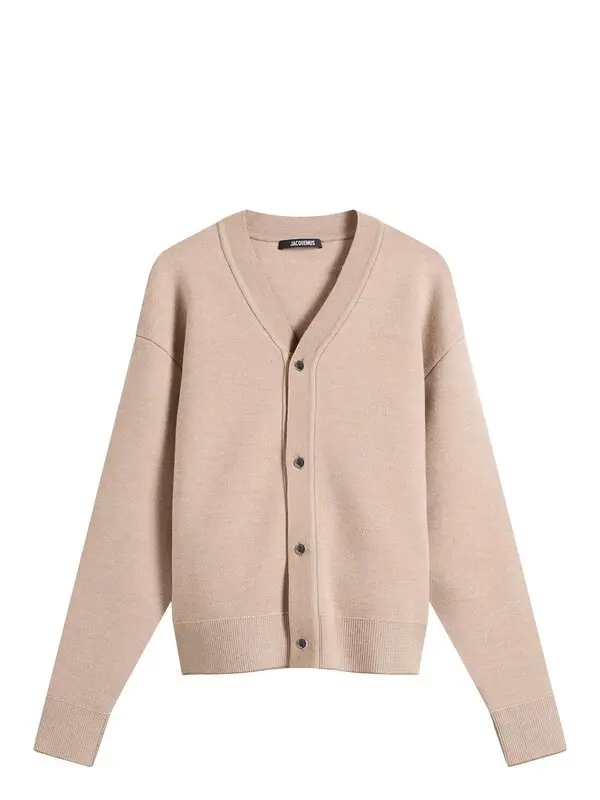 Jacquemus Merino Wool Cardigan - Multi-beige