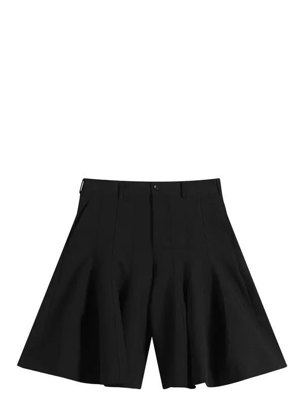Comme Des Garçons Wool Structured Shorts - Black