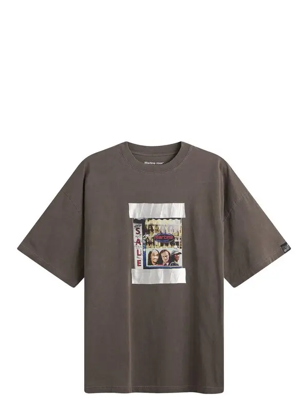 Martine Rose Oversized T-shirt With Graphic - Brown Washed